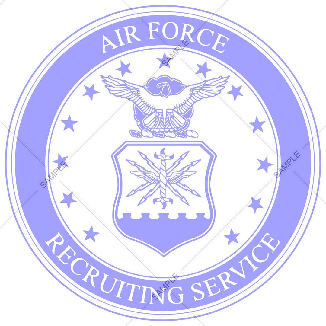 Air Force Recruiting Service Seal Logo Vector SVG PNG for Engraving and ...