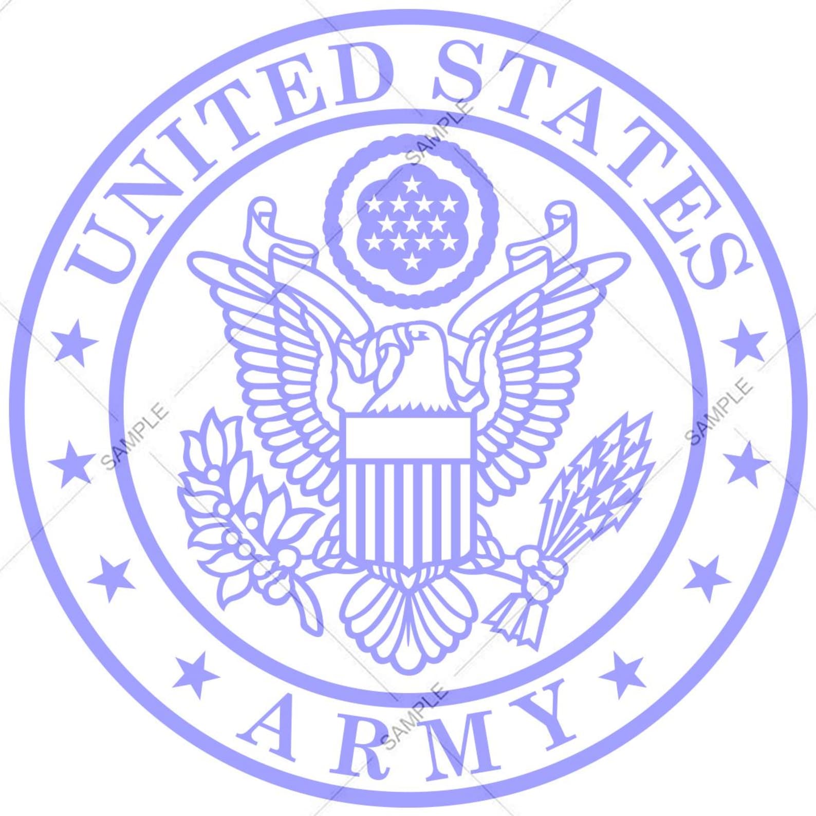 Army Branch Seal Crest Logo Vector SVG PNG for Engraving and Design - Etsy