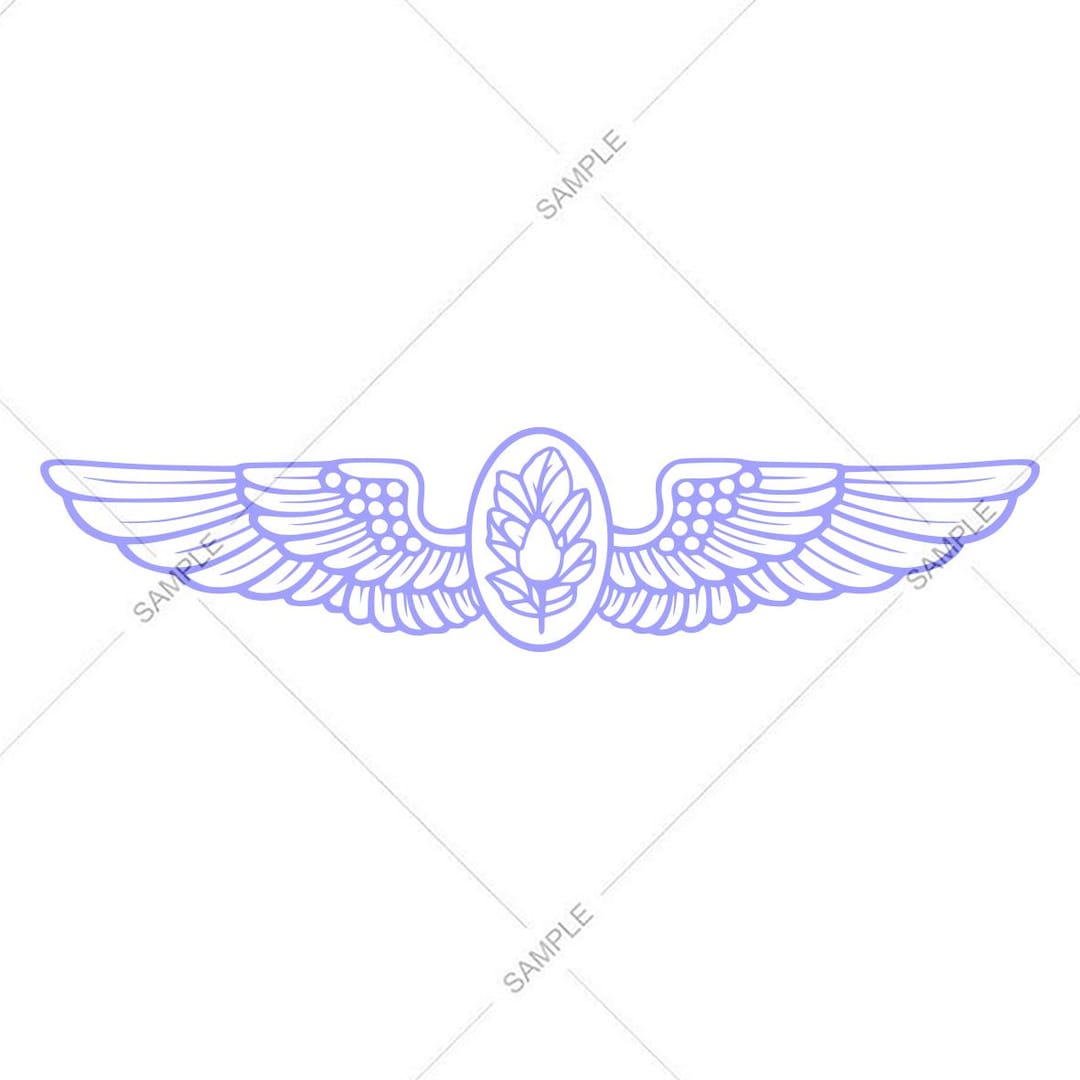 Navy Flight Surgeon Wings Seal Logo Vector SVG PNG for Engraving and ...