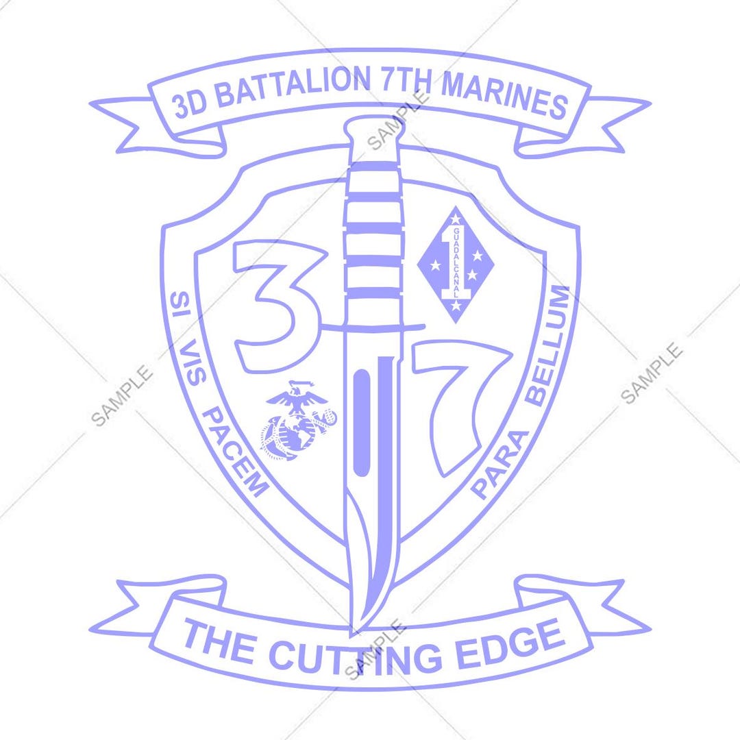 3rd Battalion 7th Marines the Cutting Edge Logo Vector SVG PNG for ...