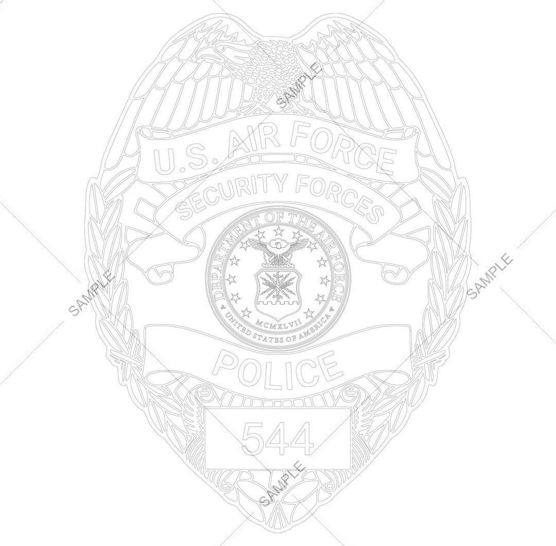 Air Force Security Forces Police Badge Logo Vector SVG PNG for ...