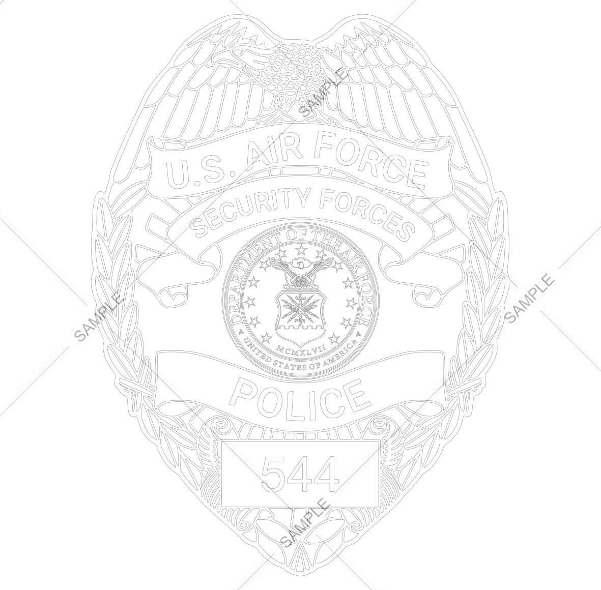 Air Force Security Forces Police Badge Logo Vector SVG PNG for ...