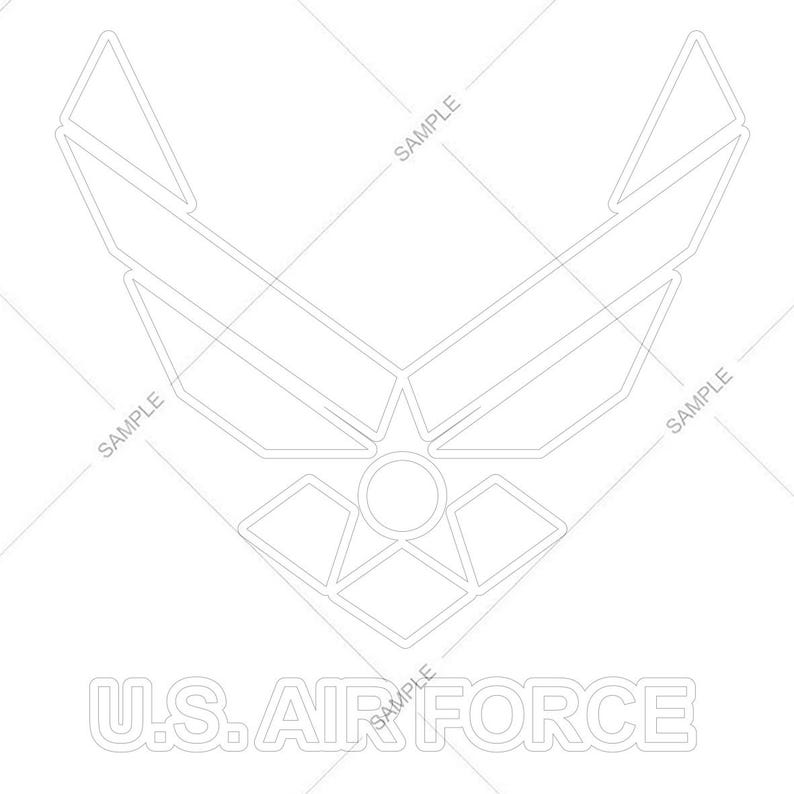 Air Force U.S. Air Force Logo Vector SVG PNG for Engraving and Design ...