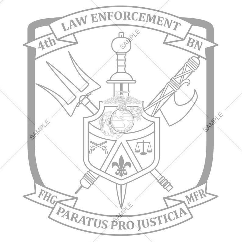 4th Law Enforcement Battalion Logo Vector SVG PNG for Engraving and ...