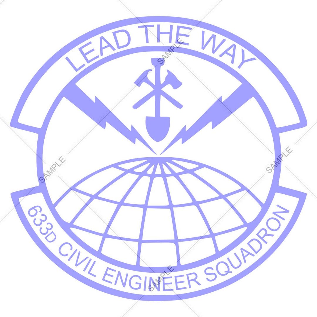 633D Civil Engineer Squadron Seal Logo Vector SVG PNG for Engraving and ...