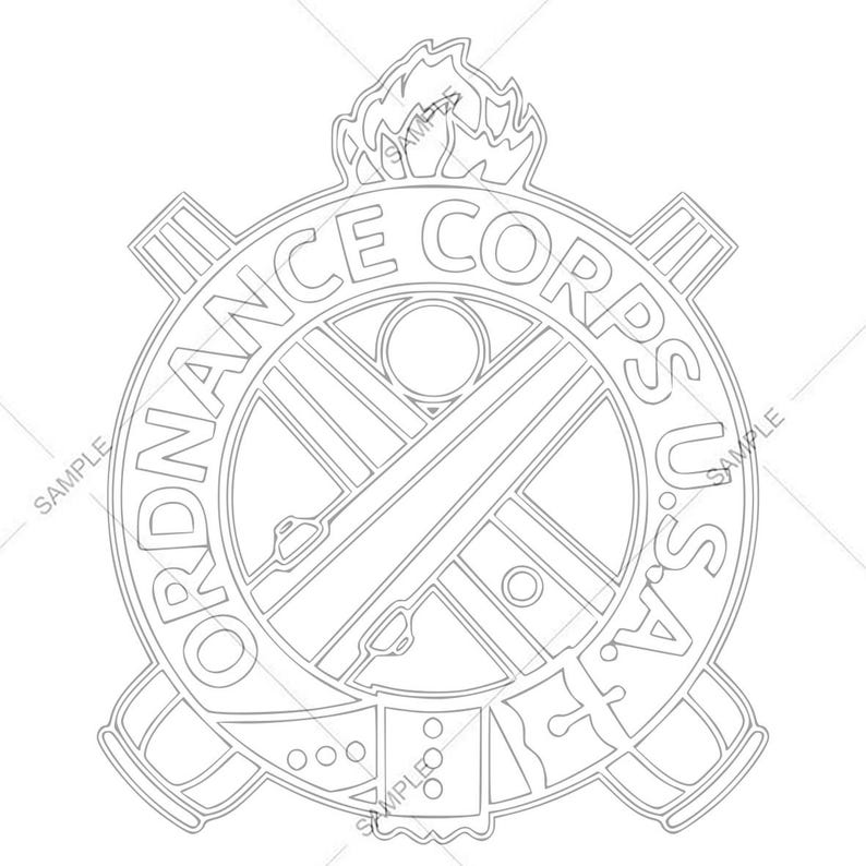 Army Bomb Ordinance Logo Vector SVG PNG for Engraving and Design - Etsy