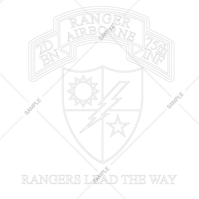75th Infantry Ranger Logo: Army 2D Battalion Vector (SVG, PNG) - Etsy
