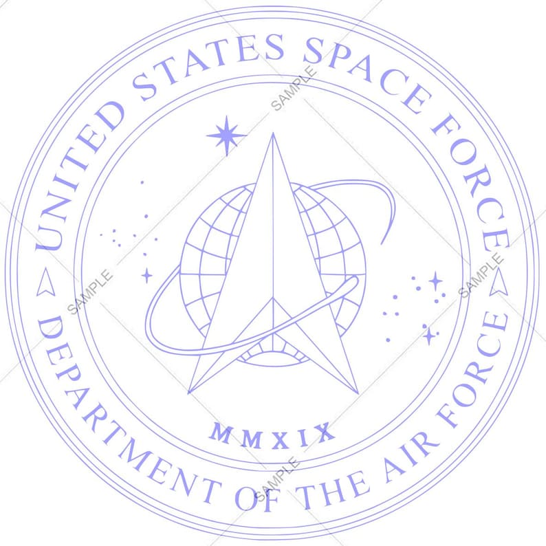Space Force Seal Logo Vector SVG PNG for Engraving and Design - Etsy