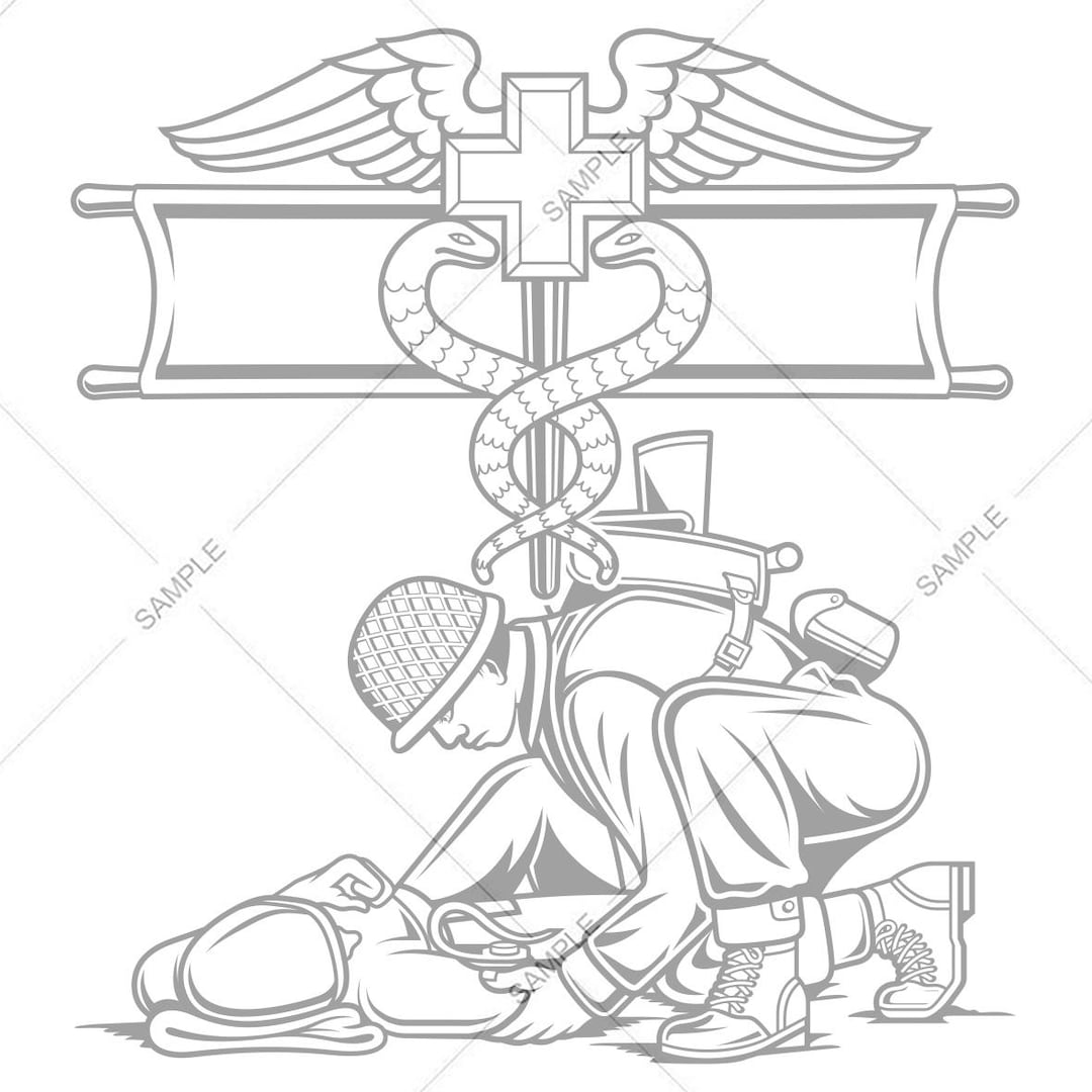 Expert Field Medical Badge (EFMB) Logo Vector SVG PNG for Engraving and ...