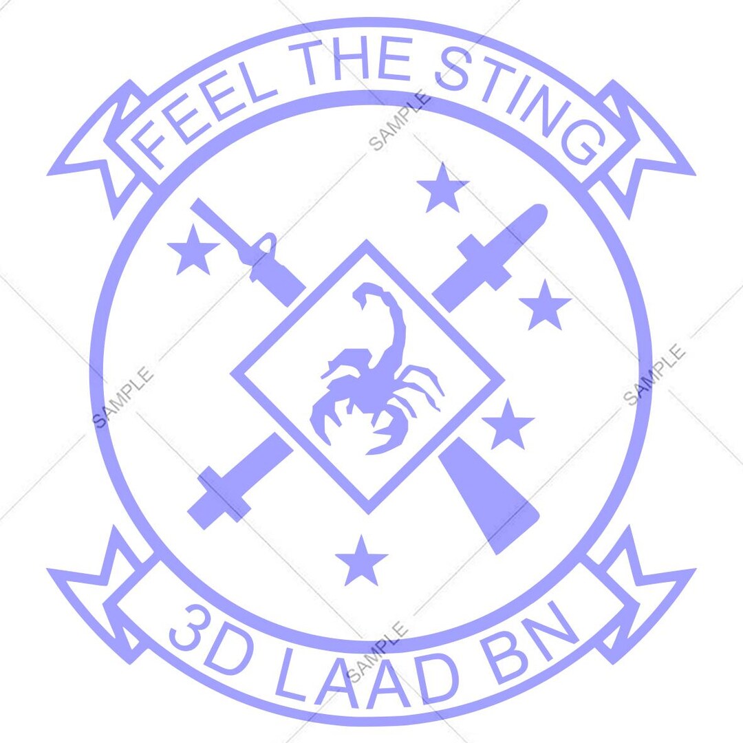 3rd LAAD Battalion Marines Feel the Sting Logo Vector SVG PNG for ...