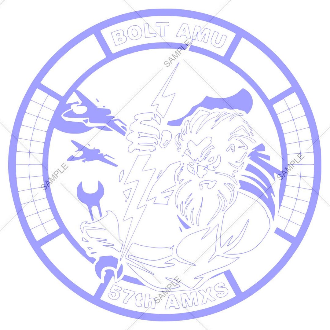 Air Force 57th AMXS Badge Logo Vector SVG PNG for Engraving and Design ...