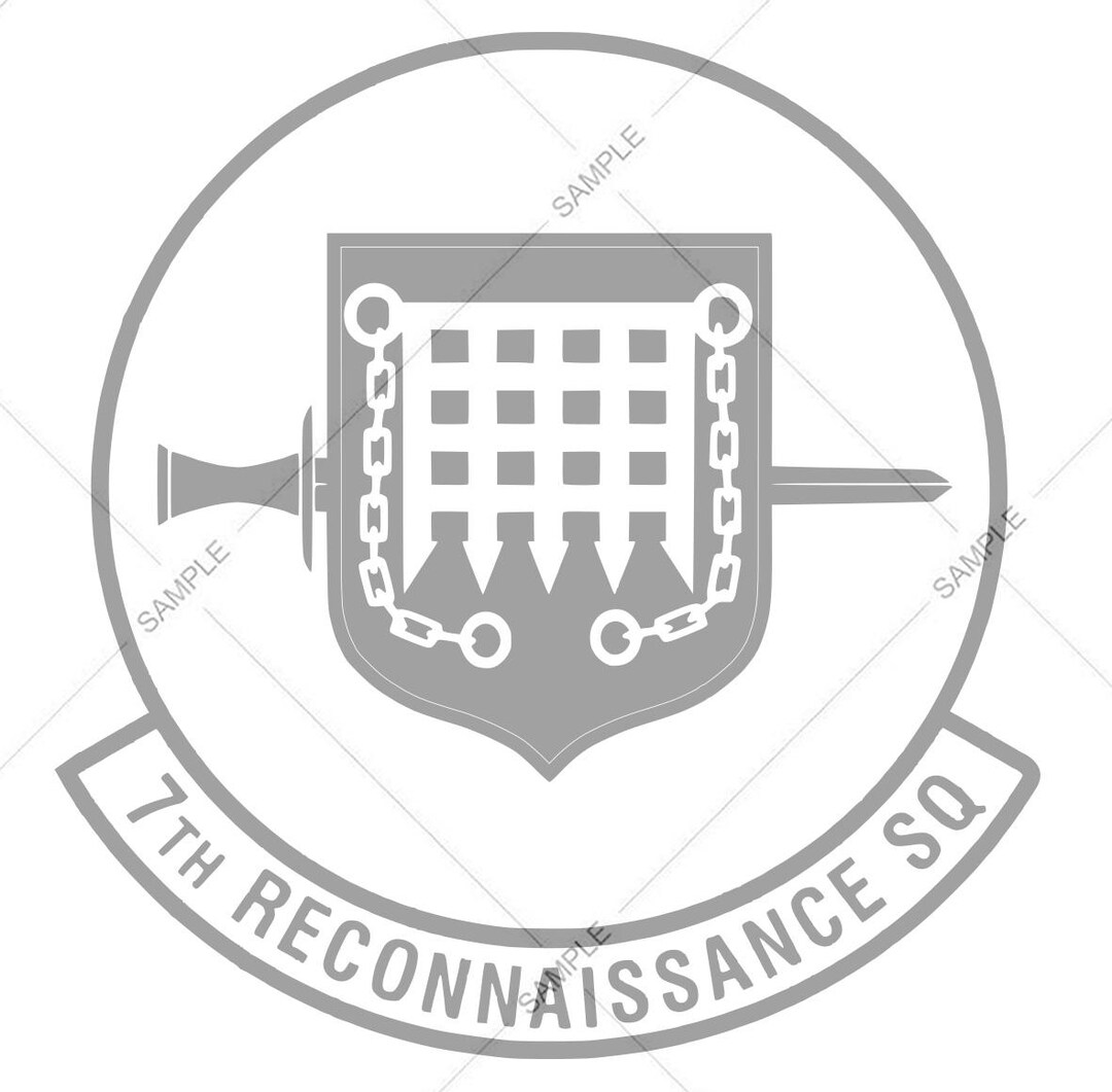 Air Force 7th Recon Squadron Logo Vector SVG PNG for Engraving and ...