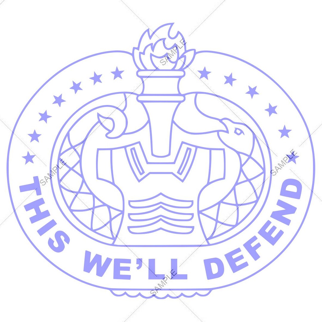 Army Drill Instructor Badge Logo Vector SVG PNG for Engraving and ...