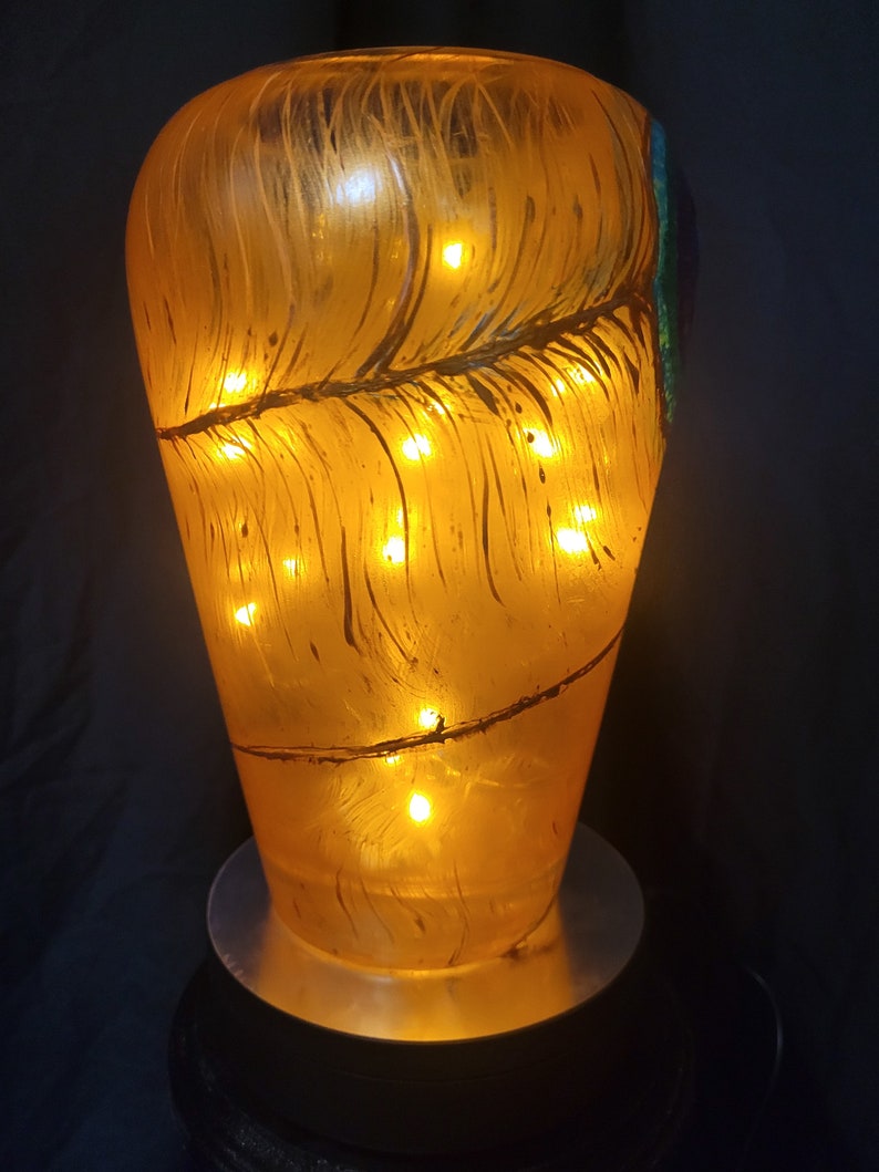 Hand Painted Color Light Vase - Etsy