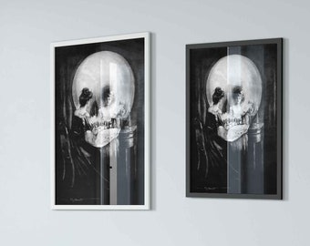 All is Vanity Poster Human Skull Illusion Poster All is Vanity Print ...