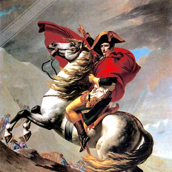 Napoleon Crossing the Alps Poster - Etsy