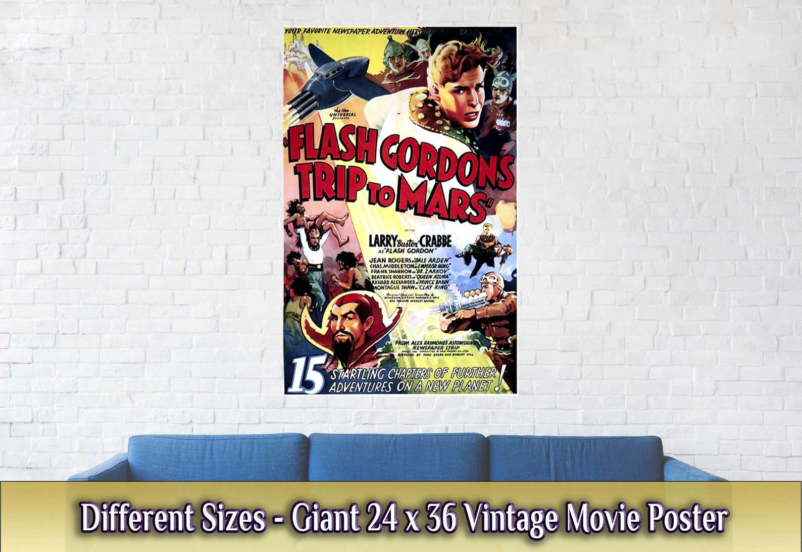 Flash Gordon Poster Vintage Movie Poster 1938 Poster Film Art | Etsy