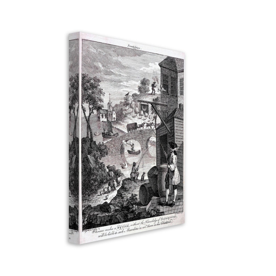 William Hogarth Satire on False Perspective Canvas Print - Etsy