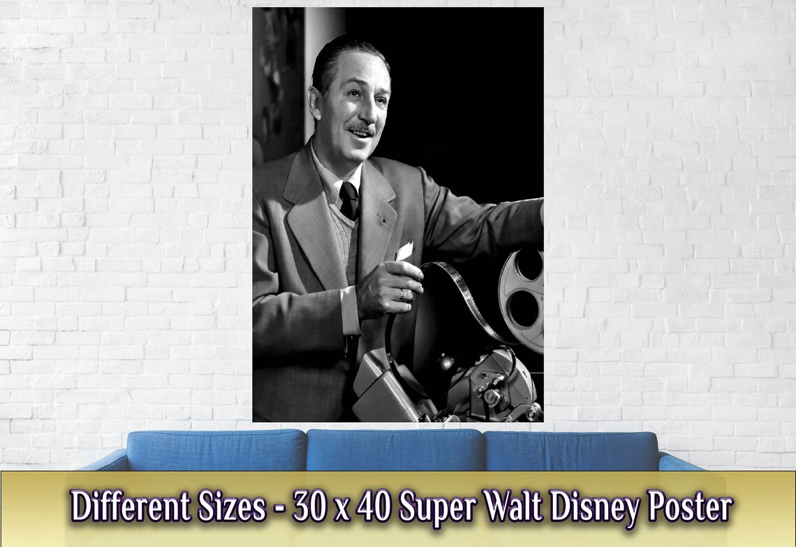 Walt Disney Poster Disney Legend Vintage Photo Iconic Walt | Etsy