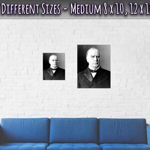 William Mckinley Poster, 25th President of Usa, Vintage Photo Portrait ...