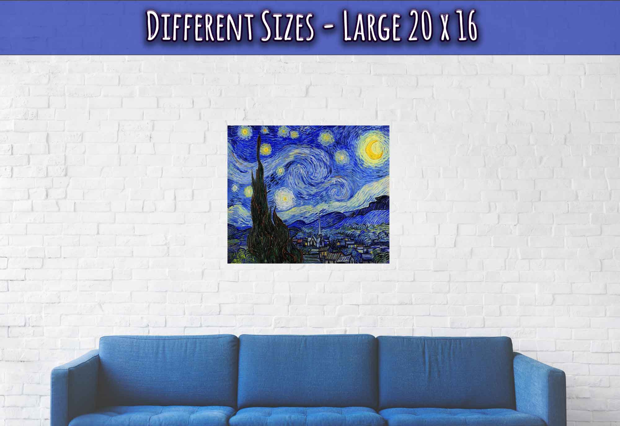 Starry Night Poster Vincent Van Gogh the Starry Night Print | Etsy