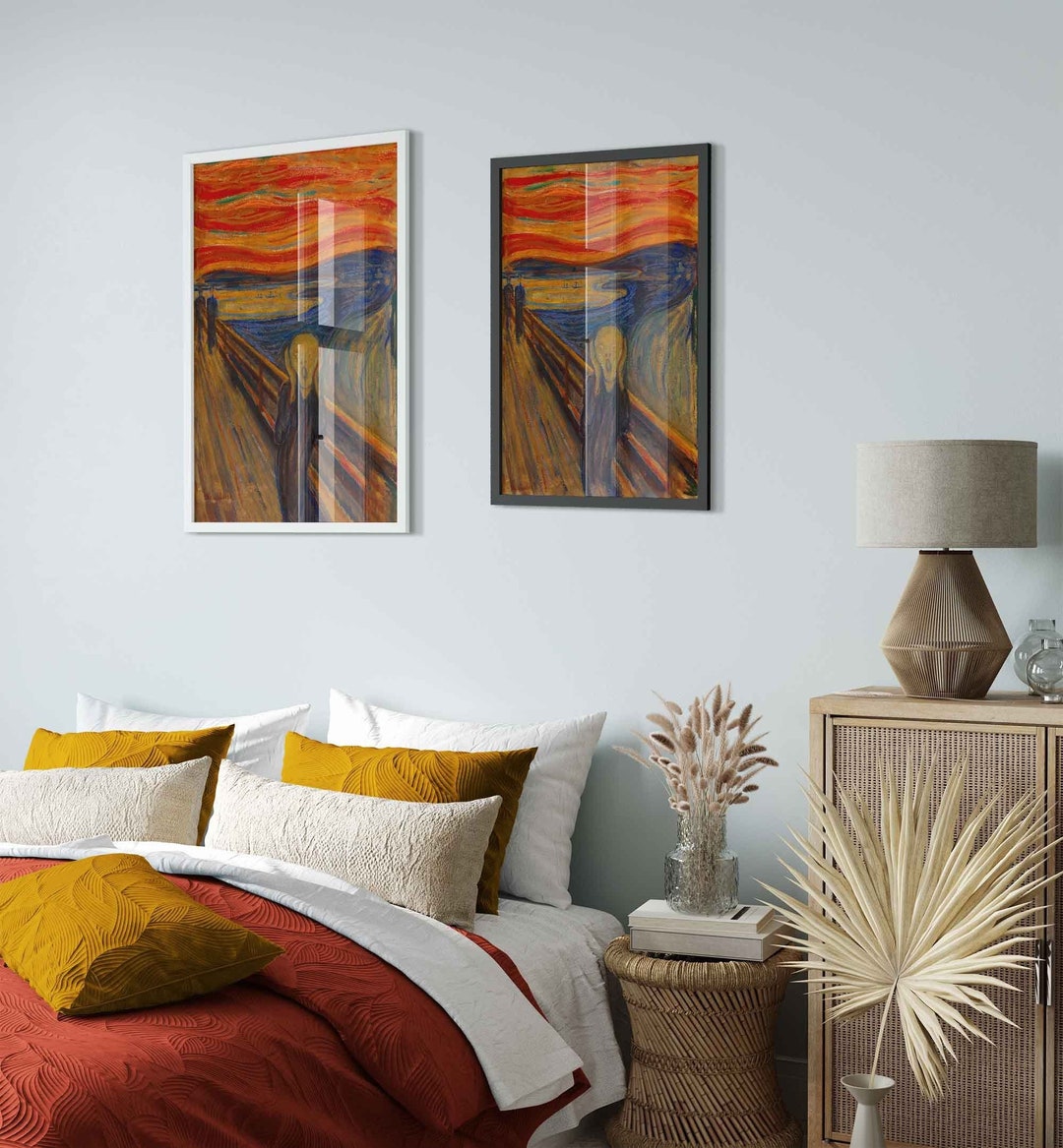 The Scream Framed Poster, Edvard Munch 1893 - the Scream Framed Print ...