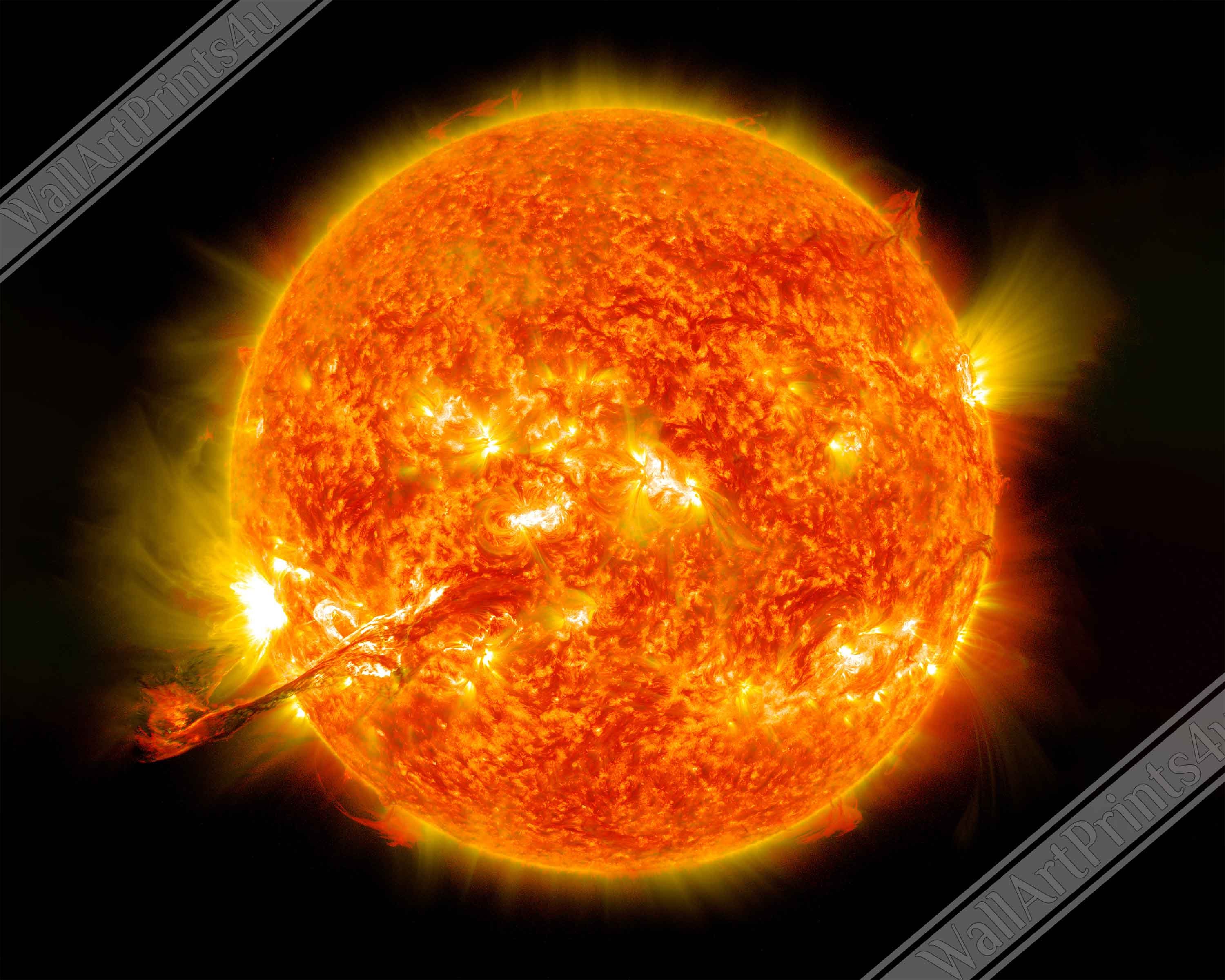 Sun Poster Print Nasa Sun Eruption 2012 Poster of the Sun - Etsy