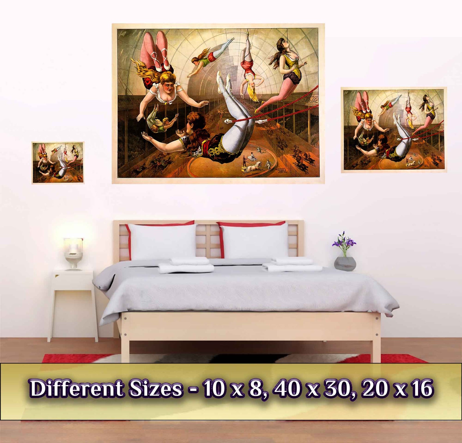 Vintage Circus Poster Female Acrobats Antique 1890 Print | Etsy