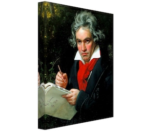 Beethoven Poster, 18th Century Composer, Vintage Portrait Print Ludwig ...