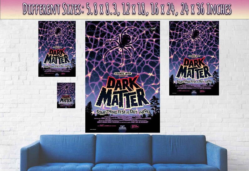Dark Matter Poster Vintage Nasa Space Poster Halloween Comic - Etsy