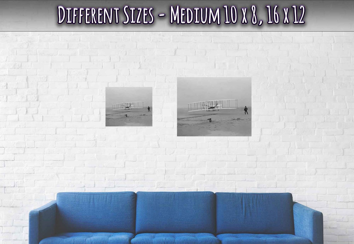 Wright Brothers First Flight Poster Kitty Hawk North | Etsy