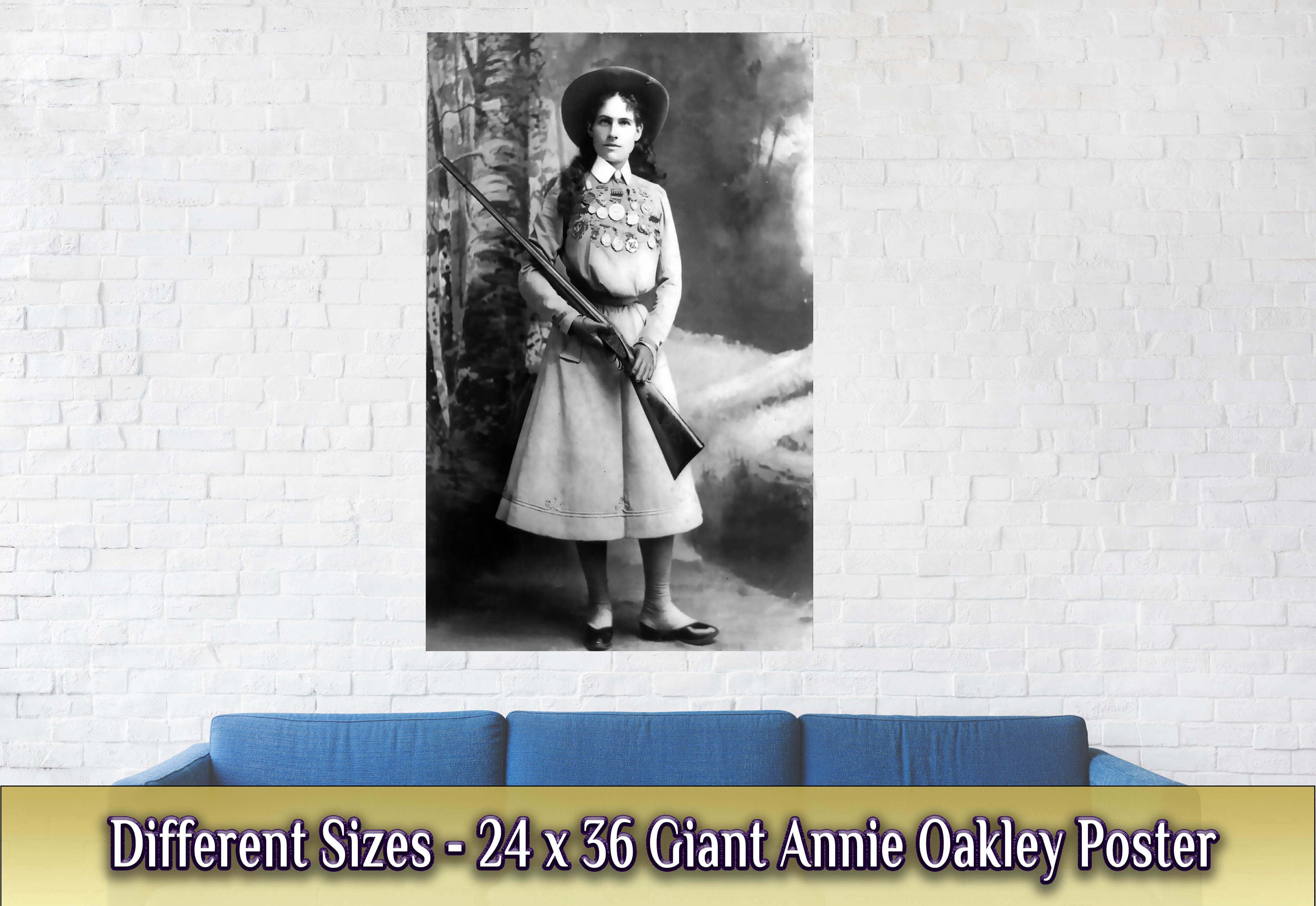 Annie Oakley Poster Sharp Shooter Vintage Photo Iconic - Etsy