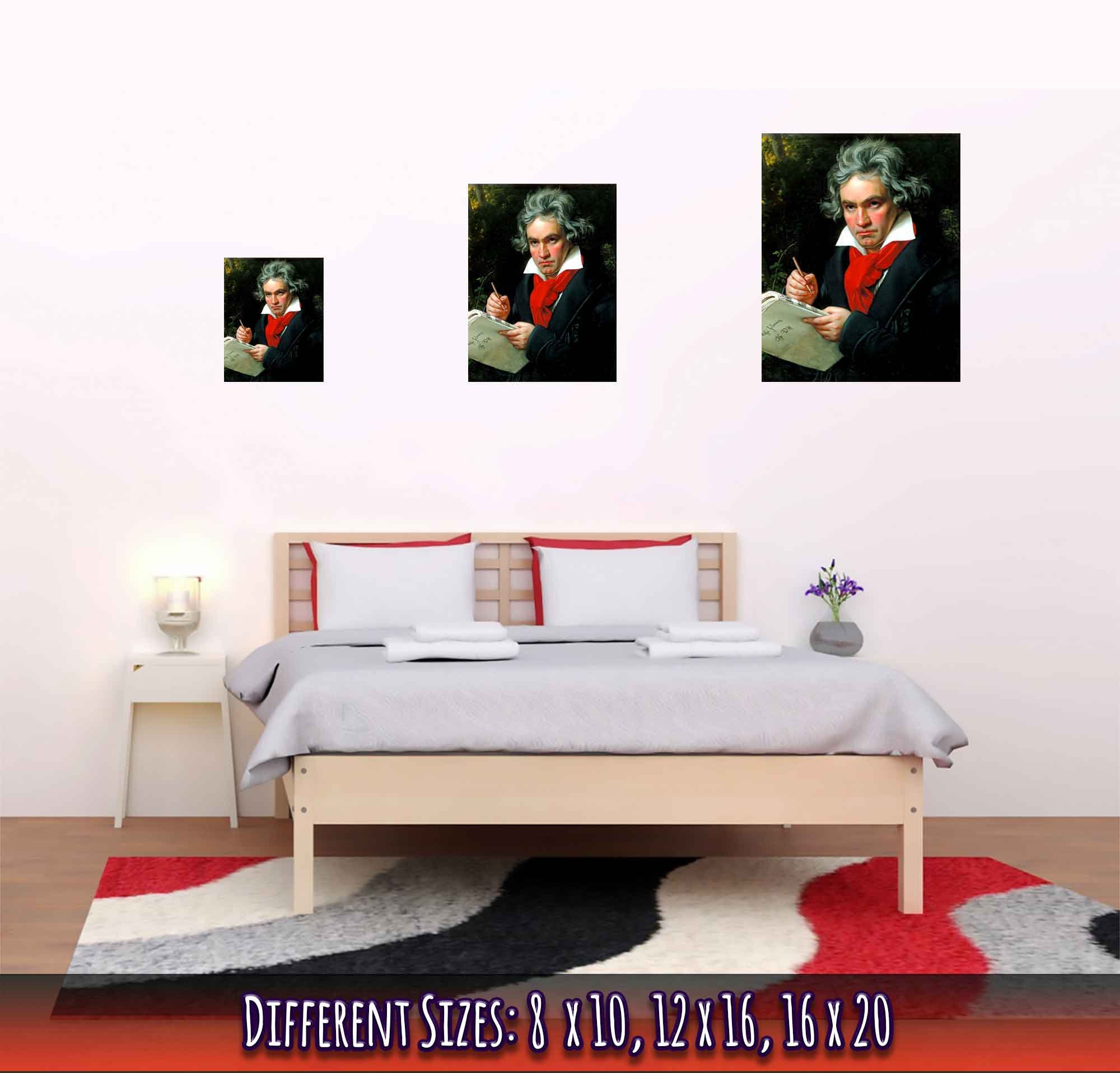 Beethoven Poster 18th Century Composer Vintage Portrait | Etsy