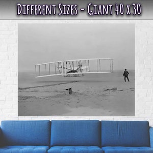 Wright Brothers First Flight Poster: Vintage Aviation Print - Etsy