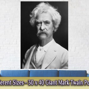 Mark Twain Poster, American Writer Humorist - Iconic Mark Twain Print ...