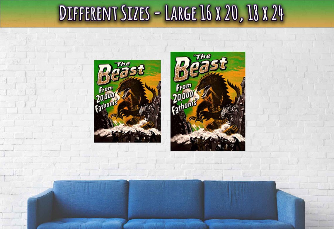 The Beast Poster Vintage Horror Movie Poster 1953 the Beast - Etsy