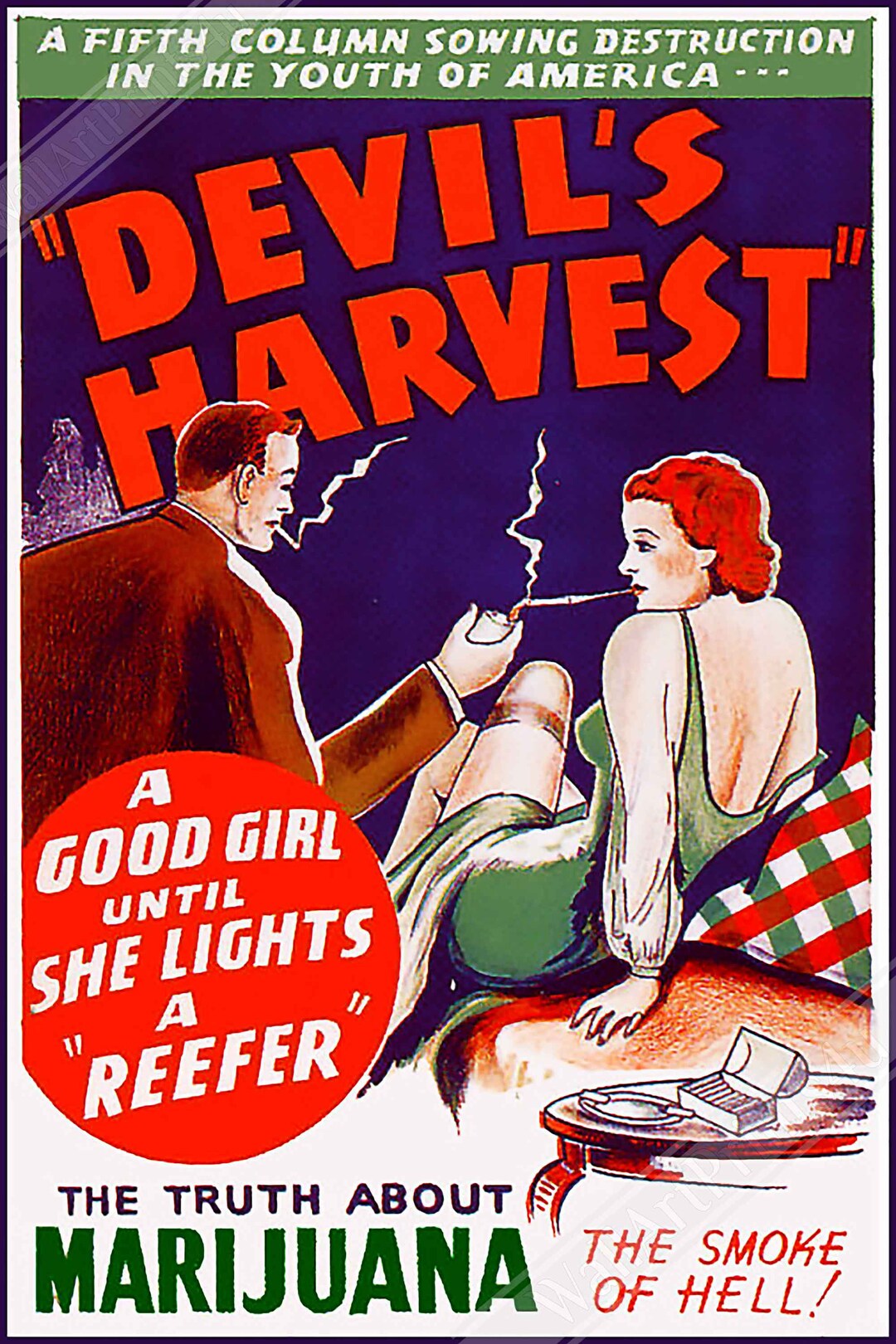 Devils Harvest Propaganda Poster, Devils Harvest Propaganda Poster,