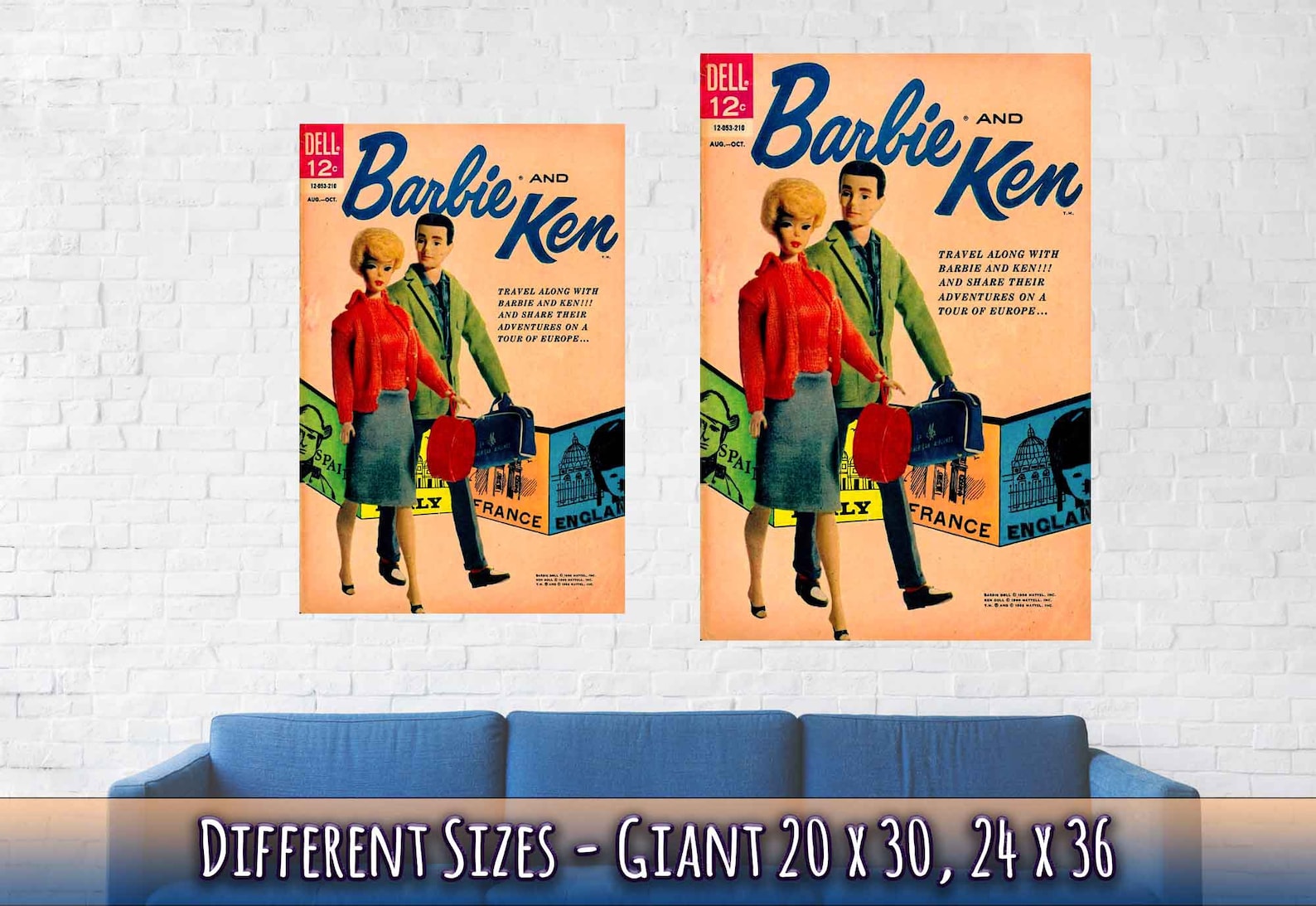 Barbie and Ken Poster Travel Poster Tour of Europe Barbie - Etsy