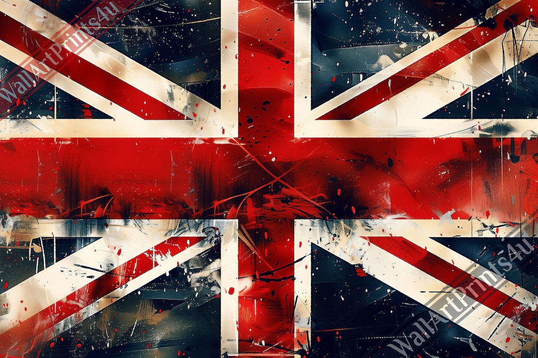 Grungy Union Jack Flag Poster - Distressed British Flag Art Print ...