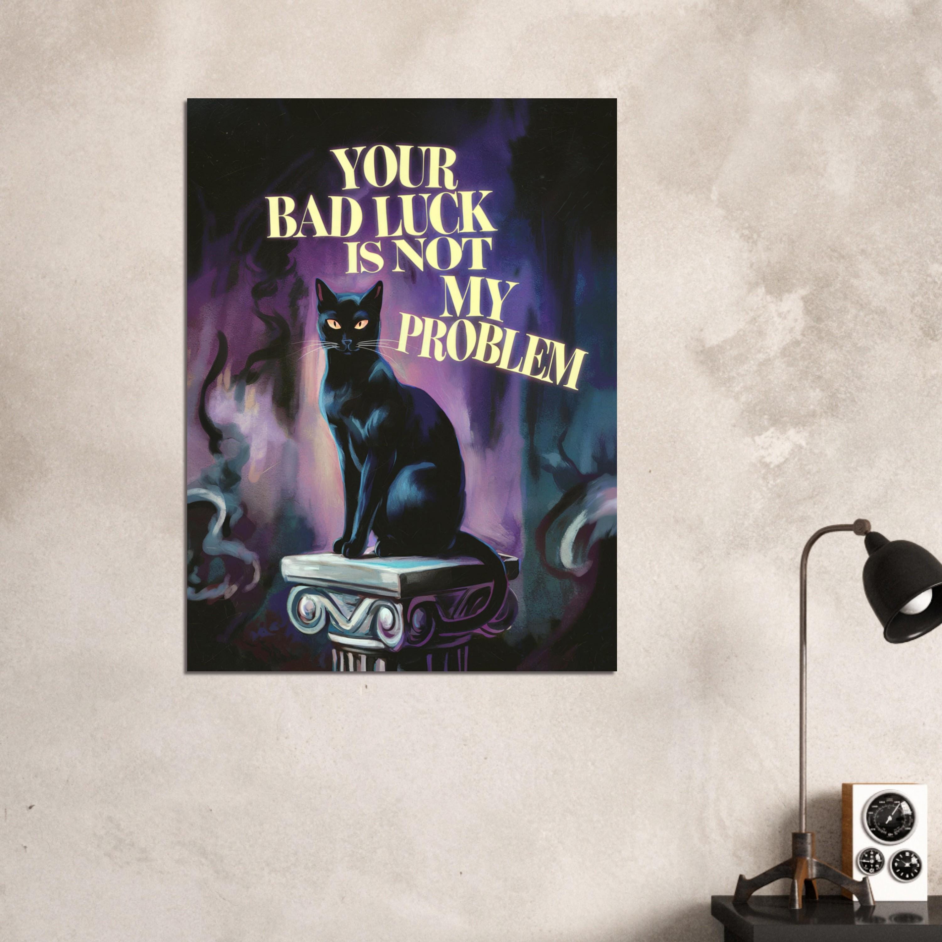 Black Cat Poster Bad Luck Gothic Wall Art Superstition Decor Witchy ...