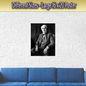 Thomas Edison Poster, Vintage Photo Thomas Edison Print 19th Century ...