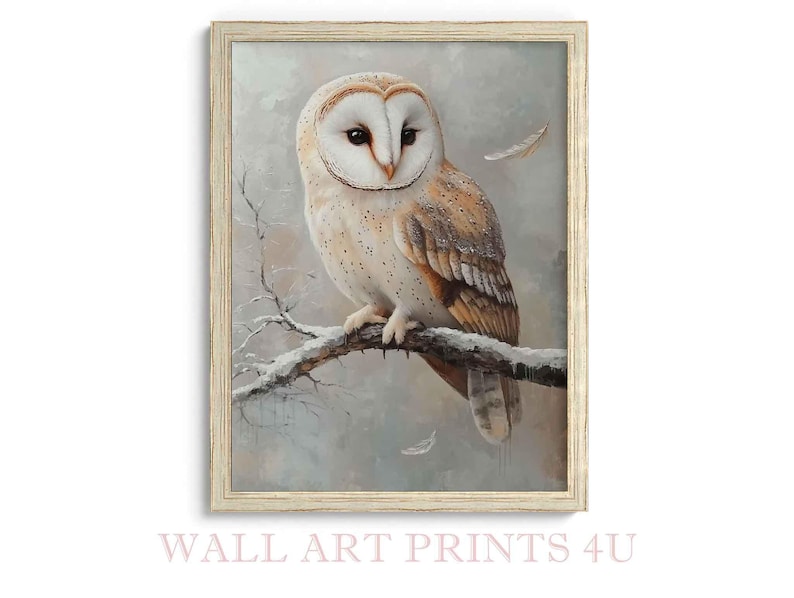 Barn Owl Canvas Wildlife Wall Art, Nature-inspired Home Decor - Etsy