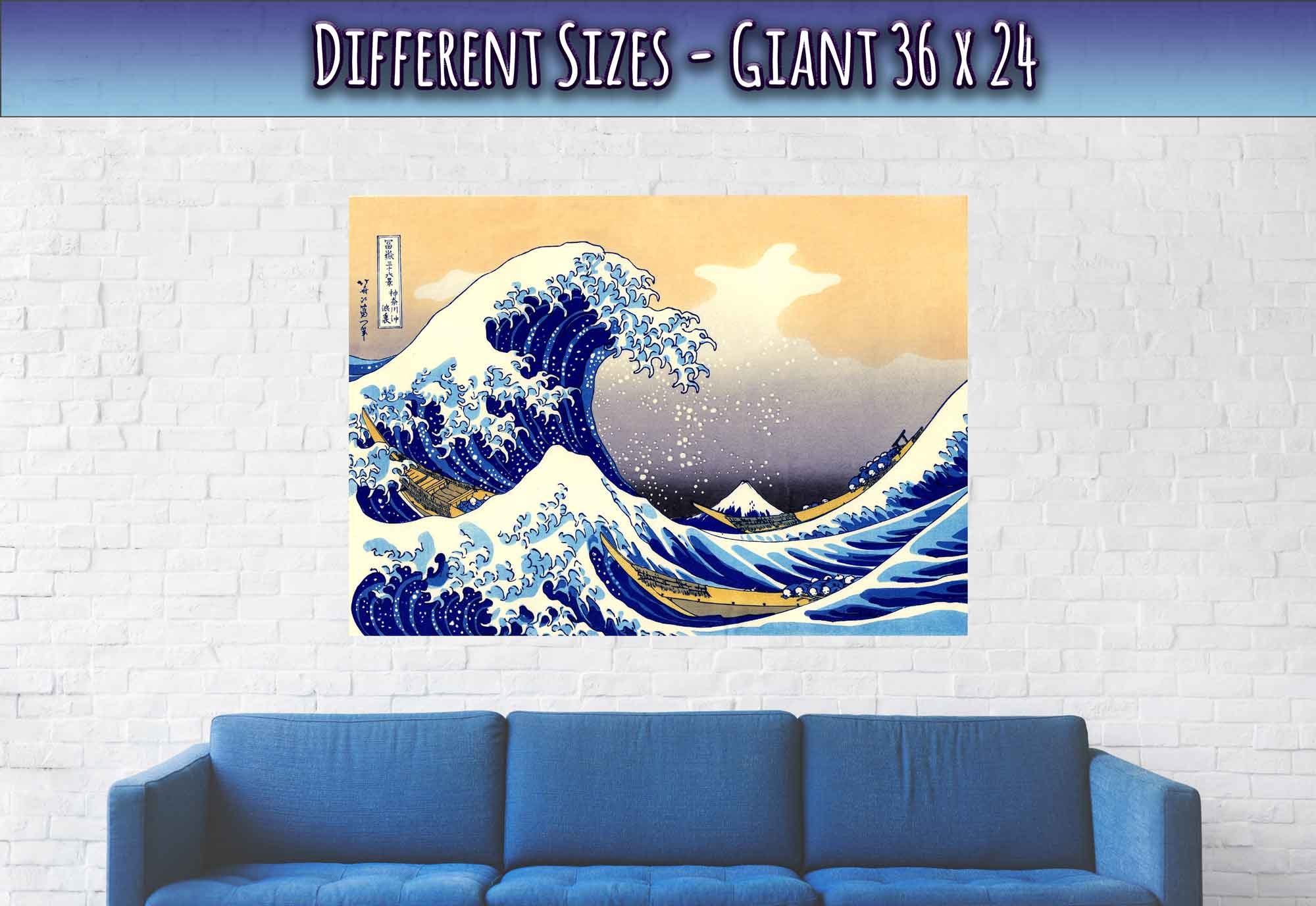 Great Wave Kanagawa Poster, Hokusai Japanese Art Print - Etsy