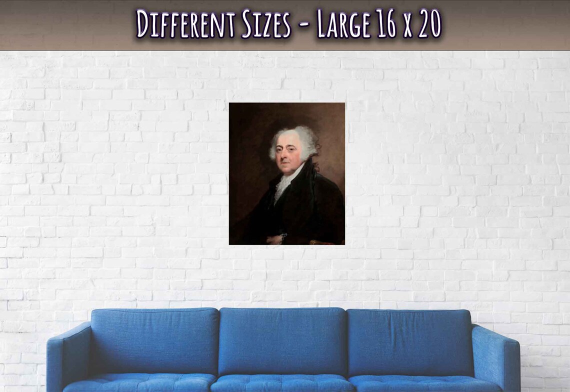 John Adams Poster 2nd President Of Usa Vintage Portrait | Etsy