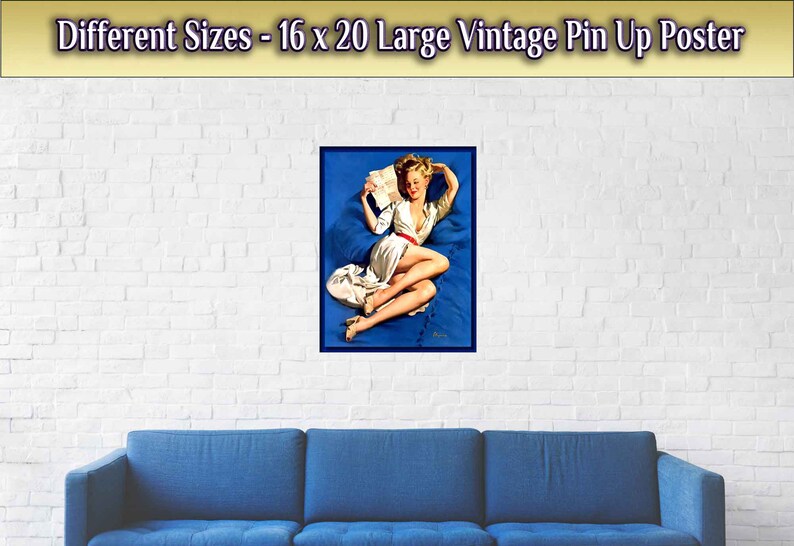 Vintage Pin up Girl Poster Love Letter Gil Elvgren - Etsy