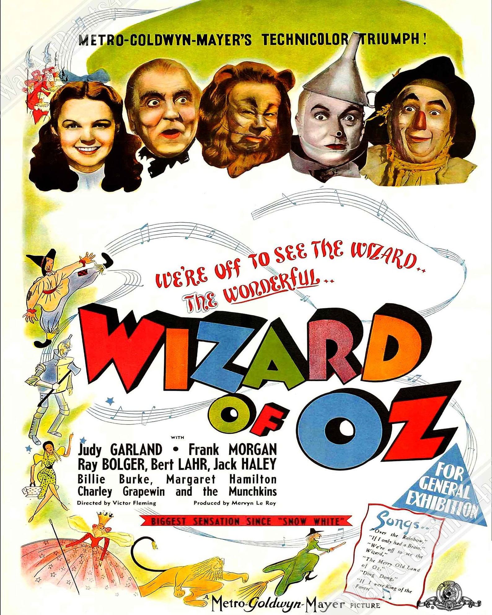 Wizard of Oz Poster Vintage Movie Poster 1939 Poster Film Art - Etsy