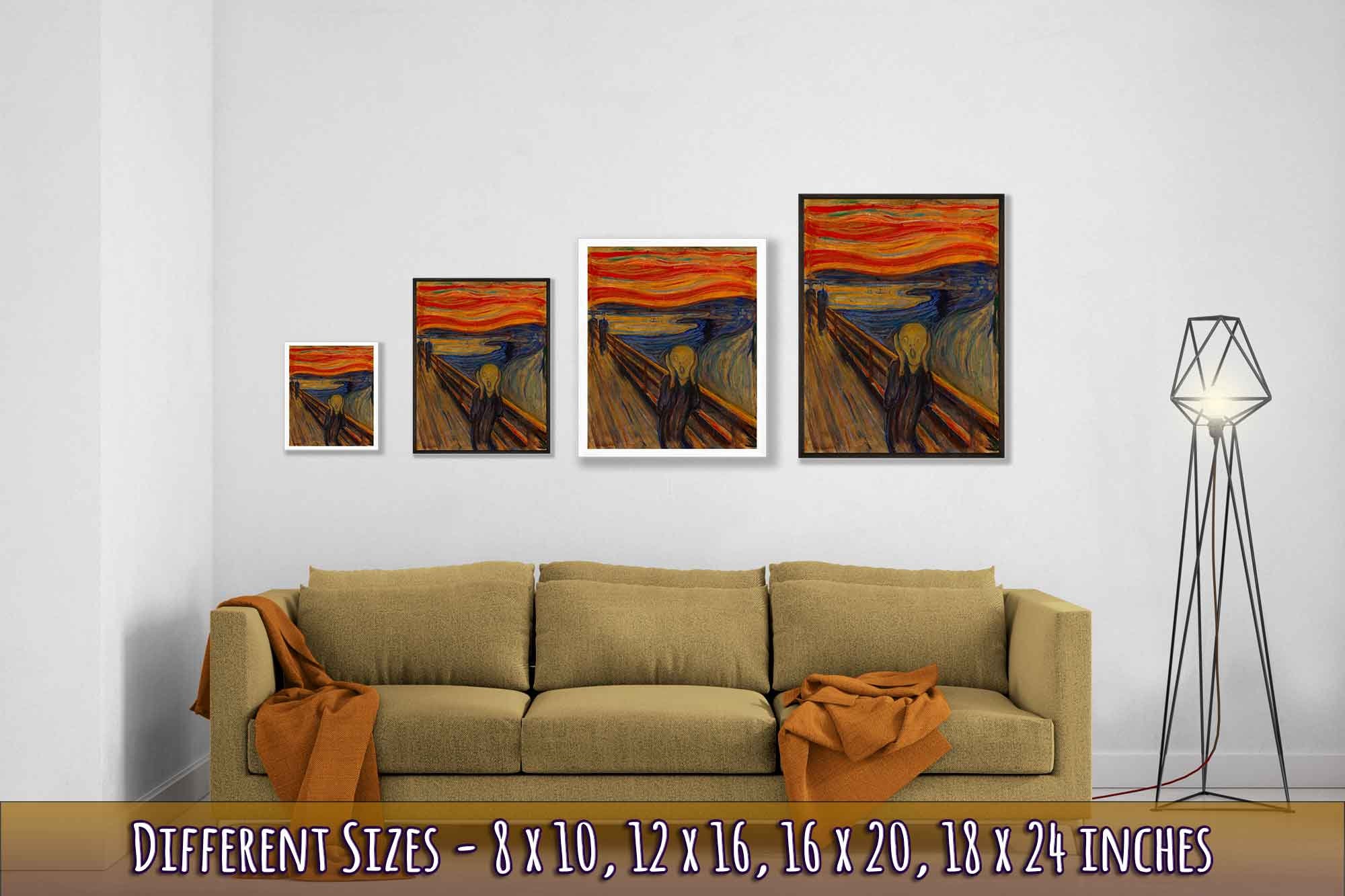 The Scream Framed Poster Edvard Munch 1893 The Scream | Etsy