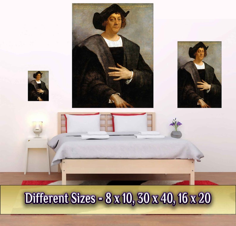 Christopher Columbus Poster Vintage Portrait Christopher | Etsy