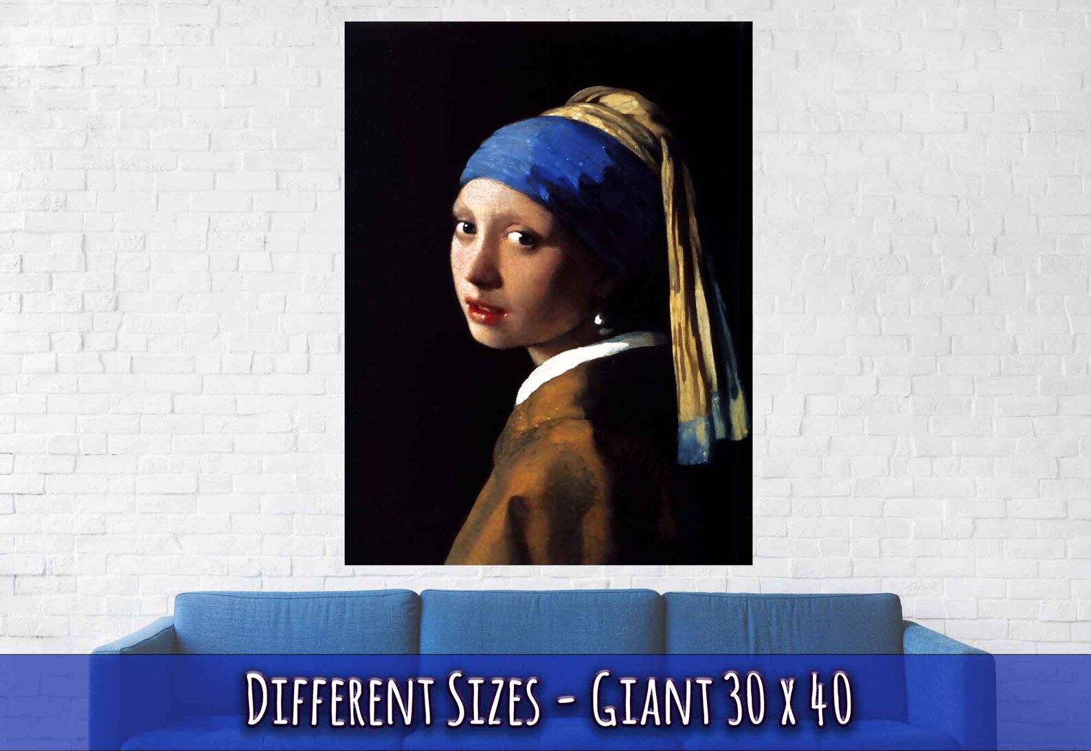 Girl With A Pearl Earring Poster Vintage Masterpiece Girl - Etsy