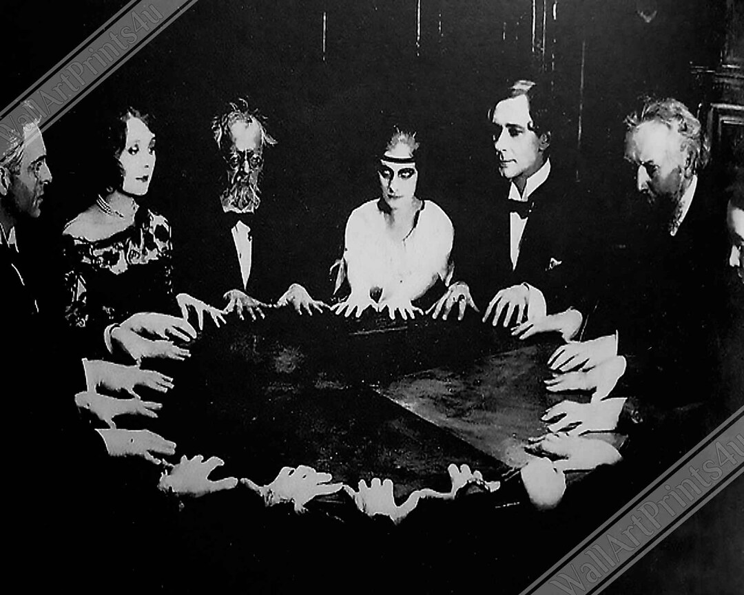 Victorian Ghost Seance Scene Poster - Ghostly Victorian Seance Print UK ...